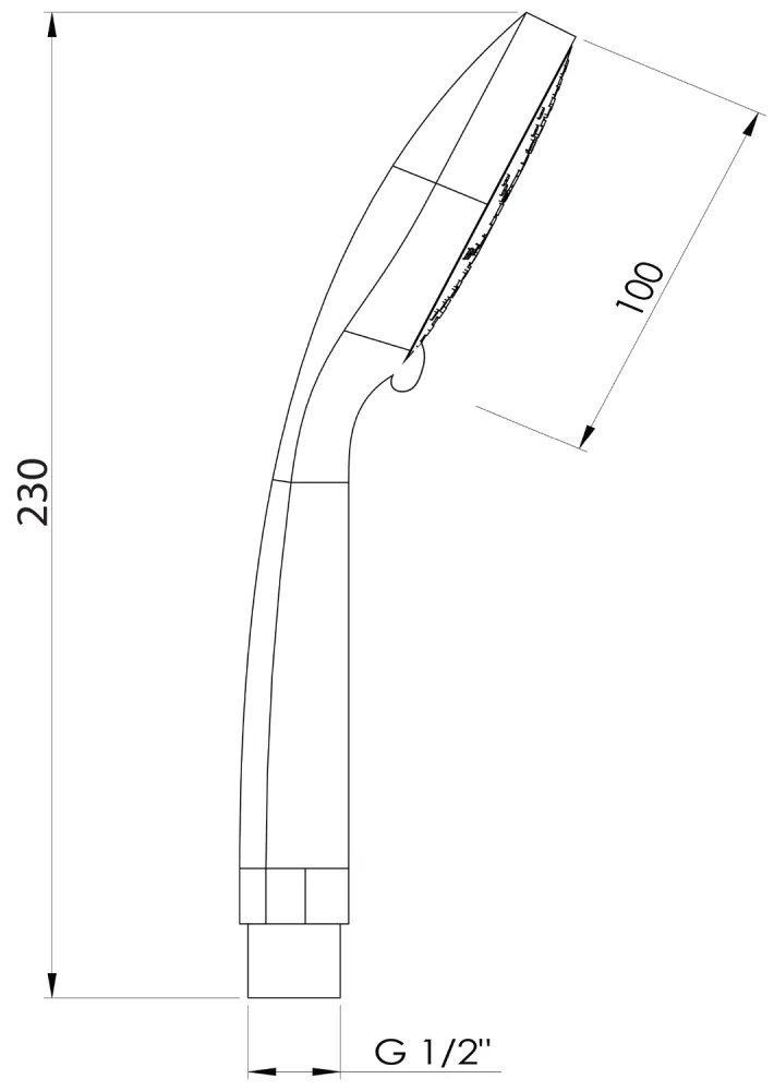 Aqualine Ruční masážní sprcha, 3 režimy sprchování, průměr 100mm, ABS/černá mat SC106