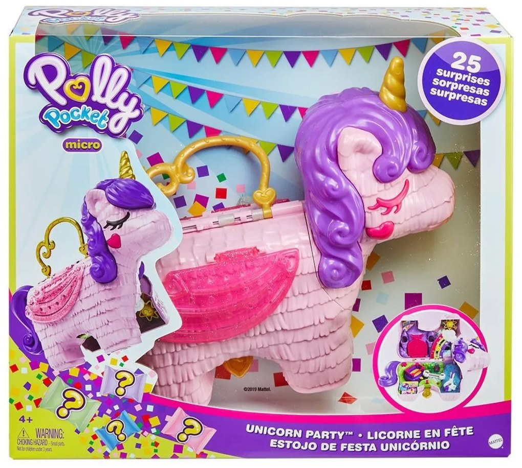 Mattel polly pocket mikro pocketová kabelka jednorožec, gvl88
