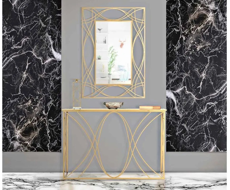 Designová konzole Parsons 120 cm zlatá