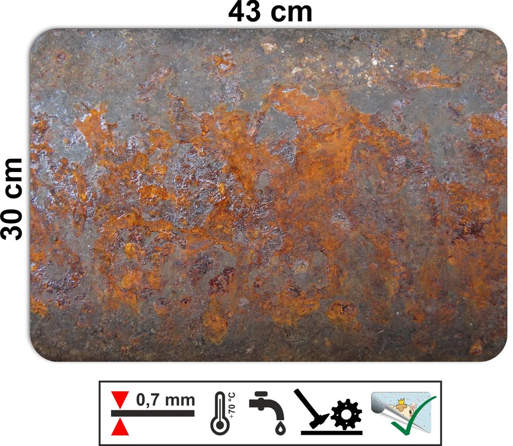 PokojovaDekorace.cz, Prostírání na stůl rezavý kov-665, 43x30cm