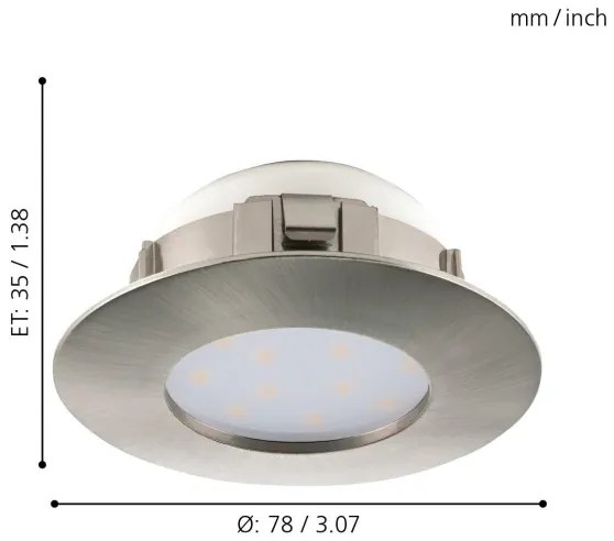 Eglo 95819 - LED podhledové svítidlo PINEDA 1xLED/4,9W/230V