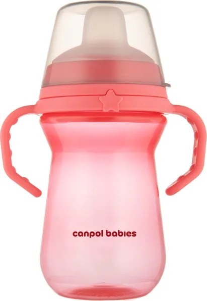 CANPOL babies Hrneček se silikonovým pítkem FirstCup 250ml růžový