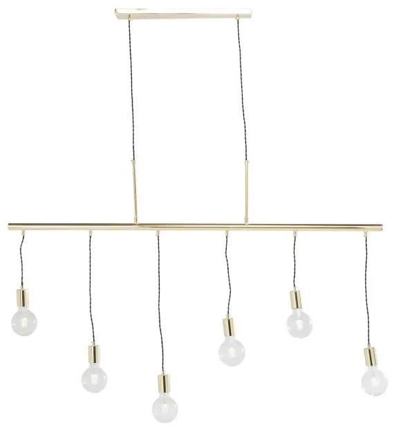 KARE DESIGN Závěsná lampa Pole Brass Six 140 × 135 × 8 cm