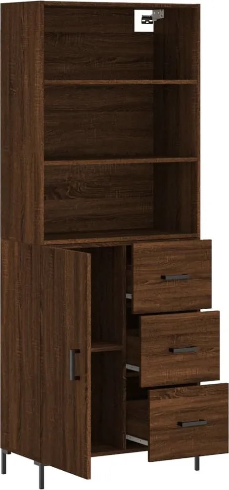 vidaXL Skříň highboard 69,5 x 34 x 180 cm kompozitní dřevo [3189452] Barva: Betonová šedá