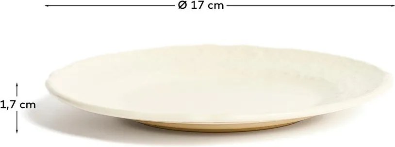 Béžový dezertní keramický talíř ø 17 cm Varla – Kave Home