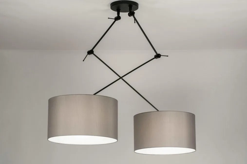 Závěsné designové svítidlo nad stůl Snap Light Duo Grey and Black