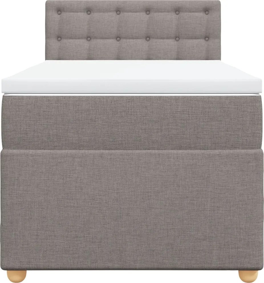 Box spring postel s matrací taupe 90x200 cm textil 3288881