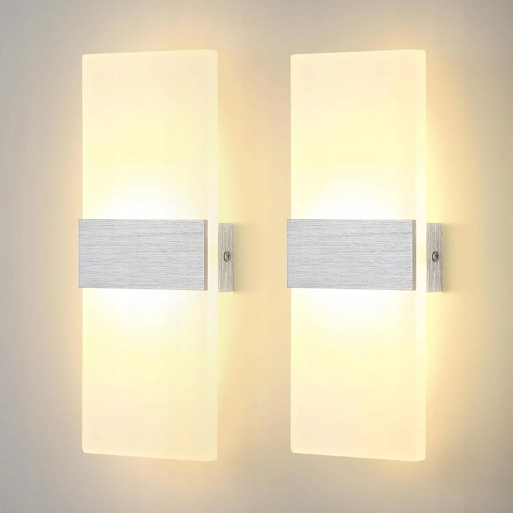 2x Moderní nástěnná lampa Led 12 W do interiéru