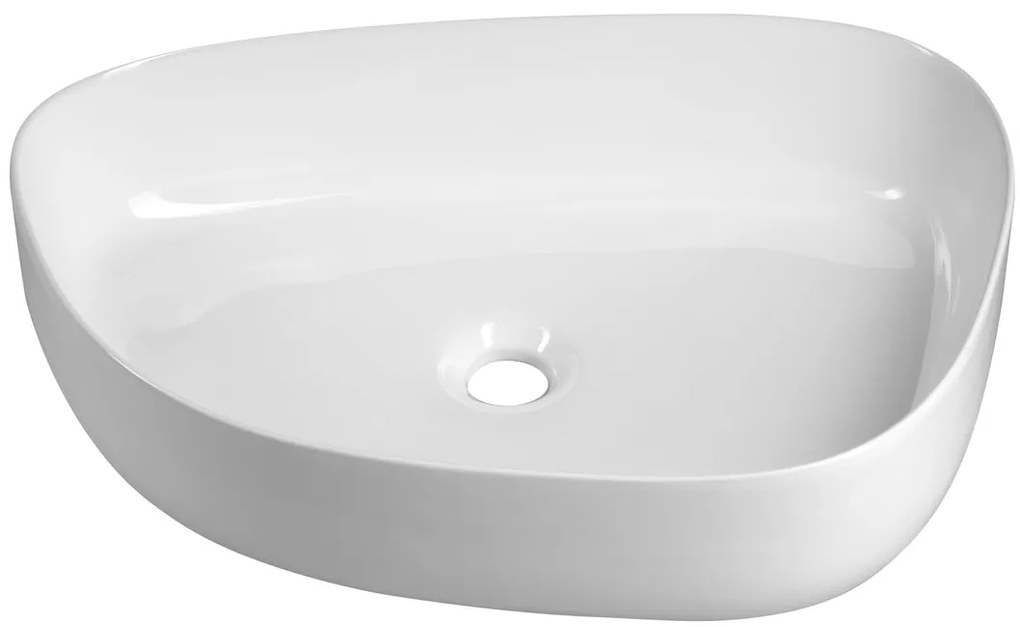 Aqualine Aqualine, Keramické umyvadlo na desku, 55x42cm, bílá, 55421