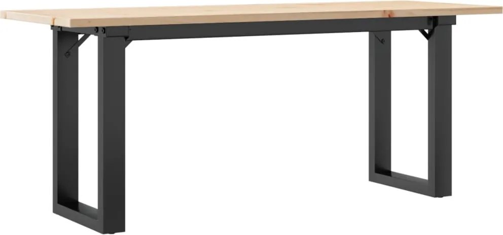 Konferenční stolek s O rámem 110x40x45 cm borové dřevo a ocel 3282667