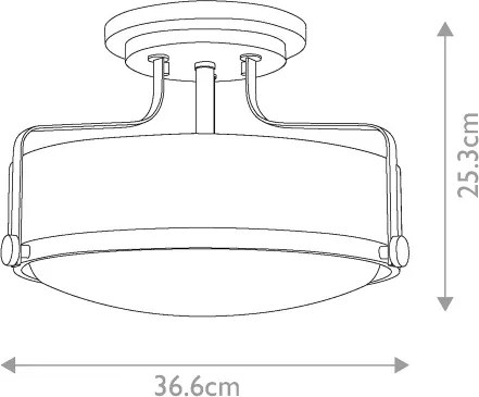 Hinkley HK-HARPER-SFS-CM - Přisazený lustr HARPER 3xE27/60W/230V lesklý chrom