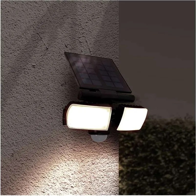 LED solární světlo se senzorem WO772, černá