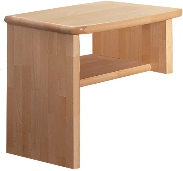 ProSpánek Tau - noční stolek z buku nebo dubu Buk mořený levý 45x40x48 cm