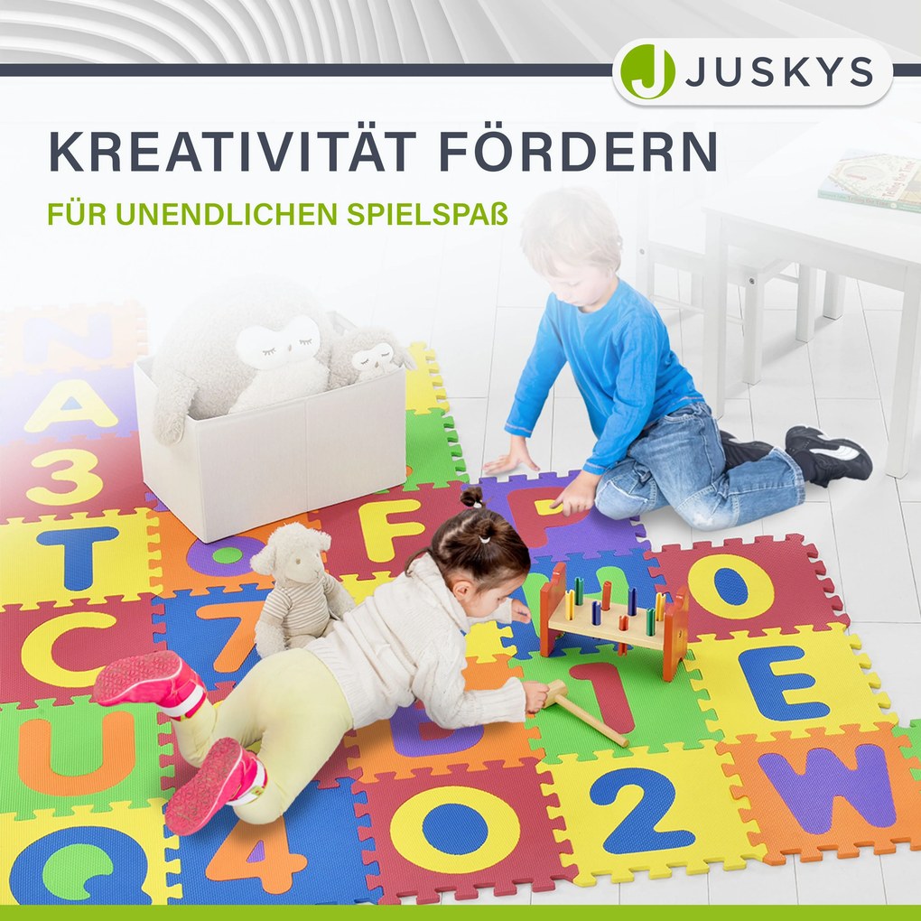 Juskys Dětská pěnová puzzle podložka Kim Barva: vícebarevná