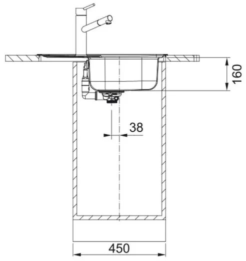 Franke Spart SKN 611-63 Nerezový dřez s odkapem oboustranné provedení, 63,5x50cm, 101.0612.524