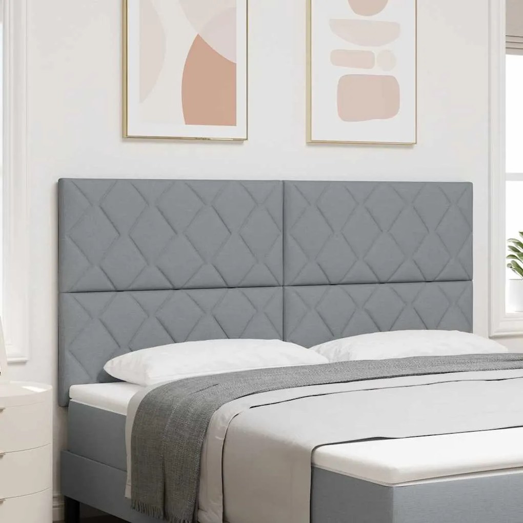 Čelo postele Světle šedá 180 cm textil 3337938