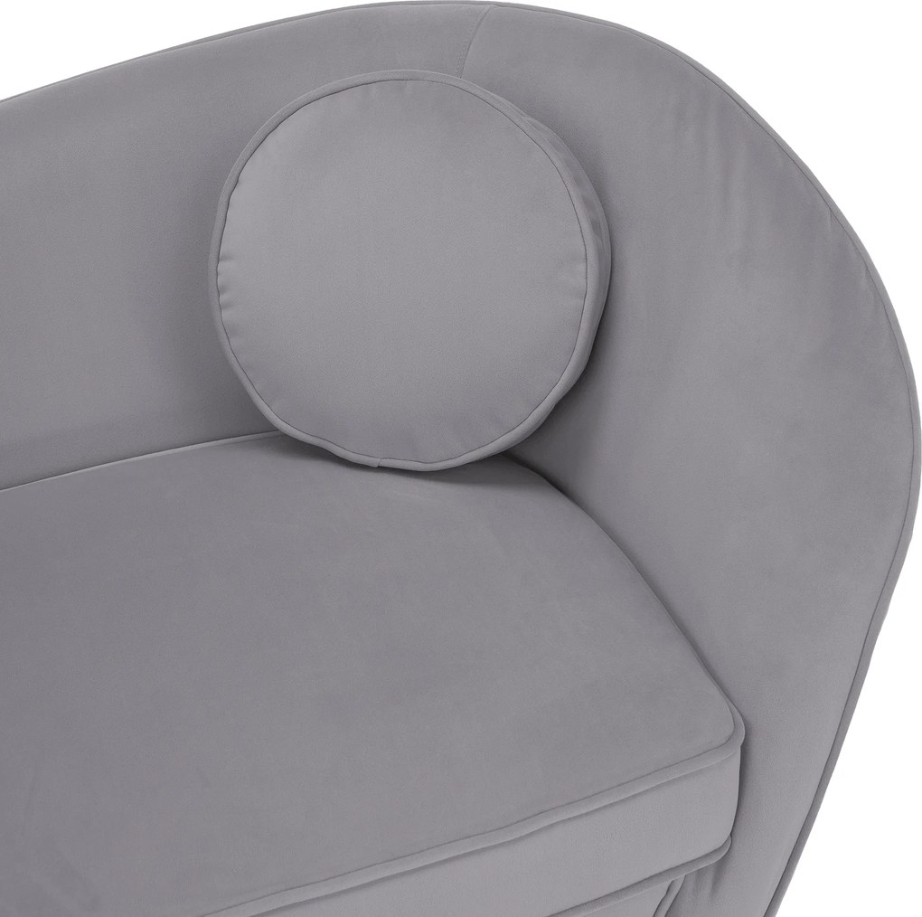 Designový 2-sed, šedá Velvet látka/gold chrom zlatá, EZIO TYP 2