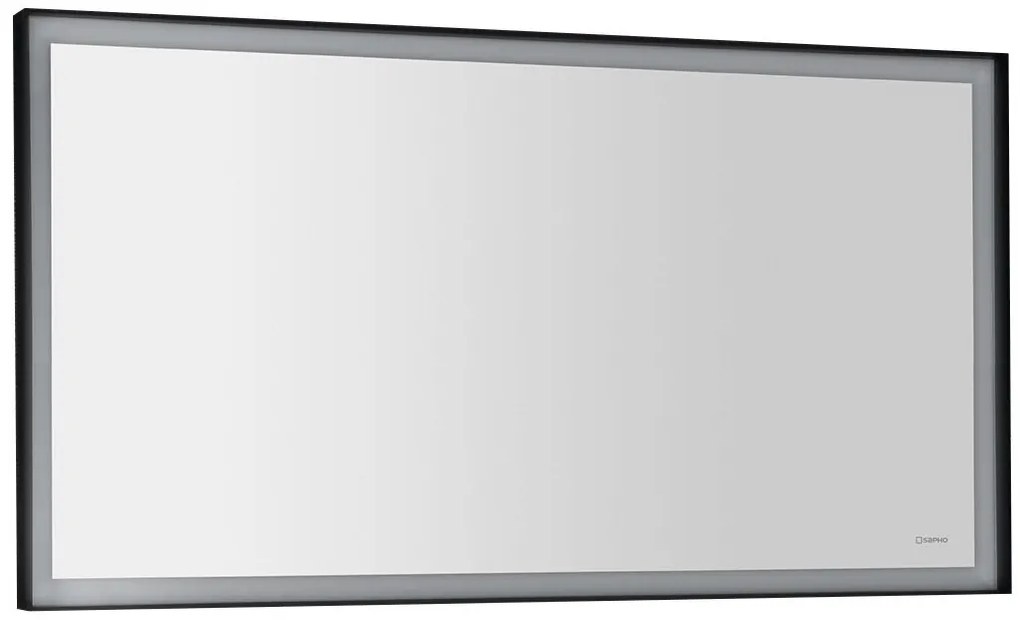 Sapho, SORT LED podsvícené zrcadlo 1200x700mm, černá mat, ST120