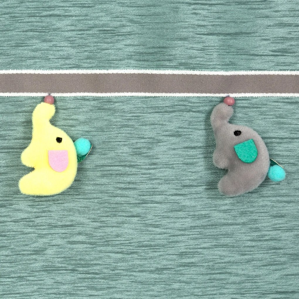 DĚTSKÁ ZÁCLONA NA KROUŽCÍCH KIDS 2 140X250 CM MENTOLOVÁ