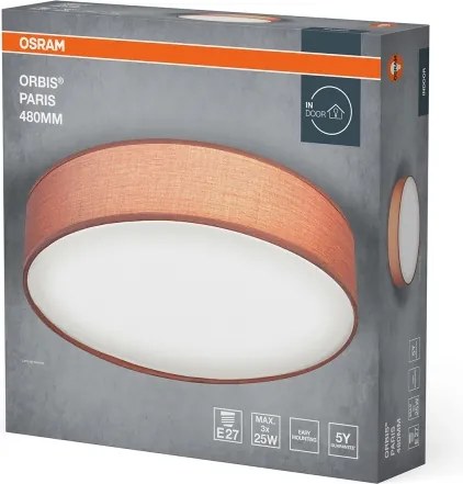 Osram - Stropní svítidlo ORBIS PARIS 3xE27/15W/230V pr. 48 cm hnědá