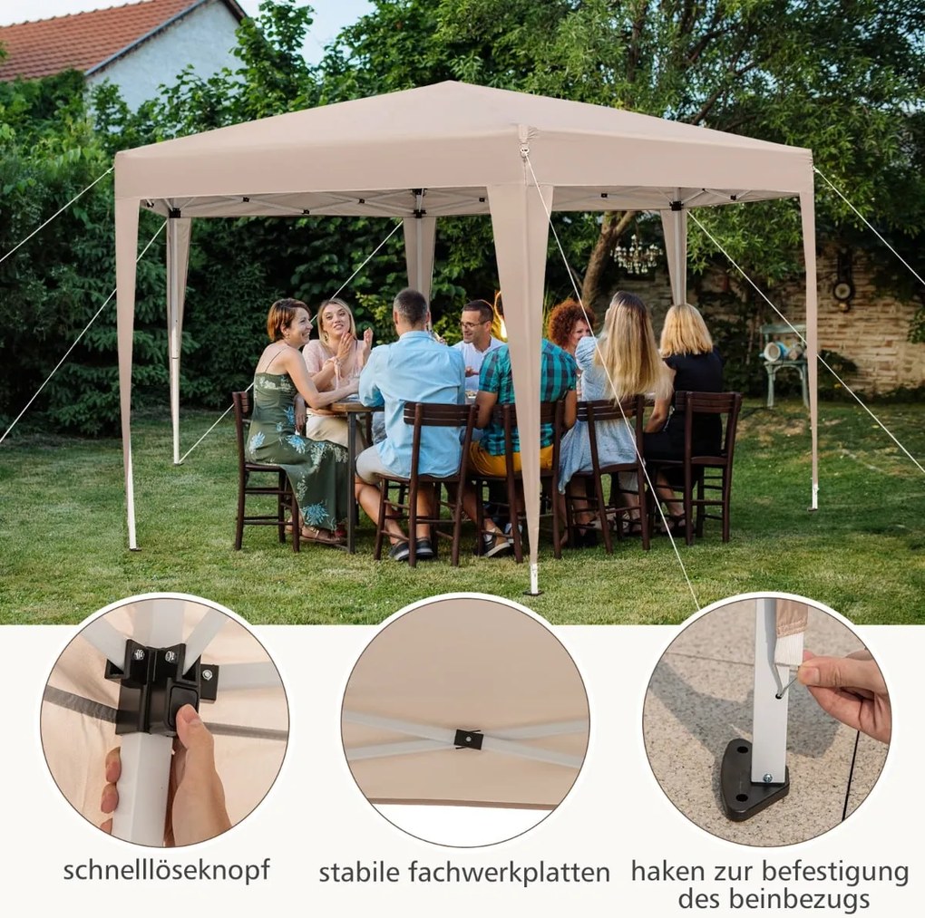Costway Šestihranný vyskakovací stan s baldachýnem se staženými nohami a taškou