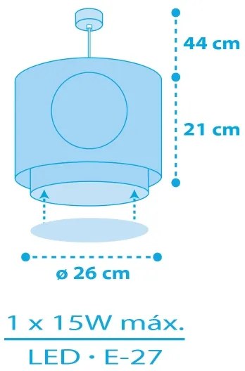 Dalber 60652 - Dětský lustr PIRATE ISLAND 1xE27/15W/230V