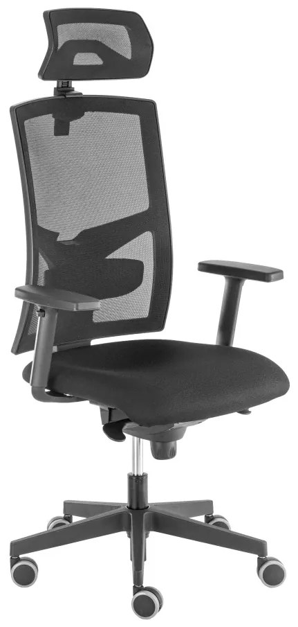 ALBA Ergonomická kancelářská židle SUNNY - černá síťovina / nosnost 150 kg