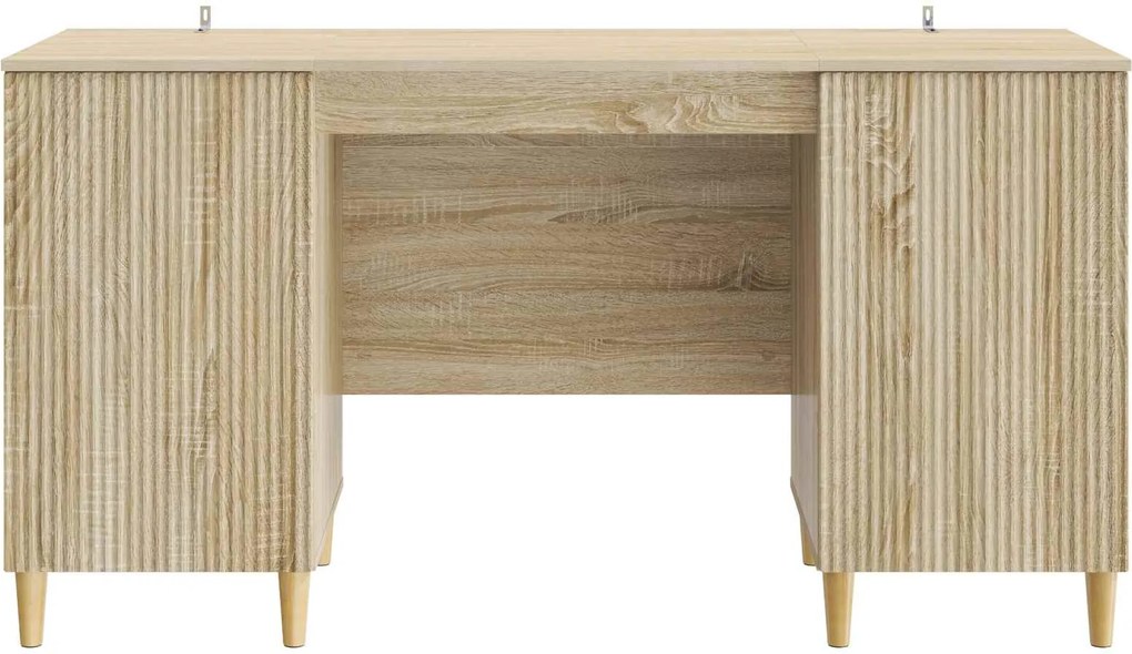 Stůl s policí Dub sonoma 142,5 x 50 x 75 cm Kompozitní dřevo 3414596
