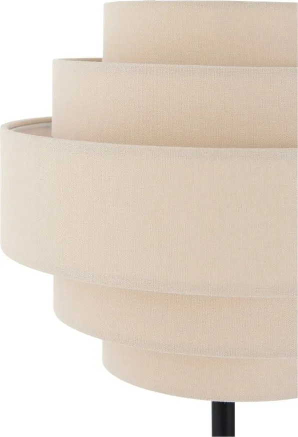 Matně černá/béžová látková stojací lampa (výška 145 cm) Miguel – Ellos Home