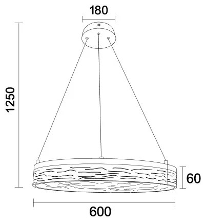 LED Stmívatelný lustr na lanku ALIANZ LED/45W/230V 3000-6000K + dálkové ovládání