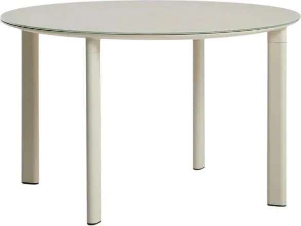 Kulatý zahradní jídelní stůl se skleněnou deskou ø 120 cm Erice – Kave Home