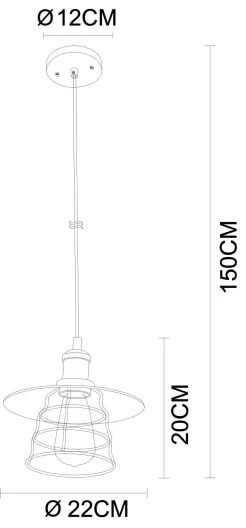Globo 15086H - Lustr VIEJO 1xE27/60W/230V