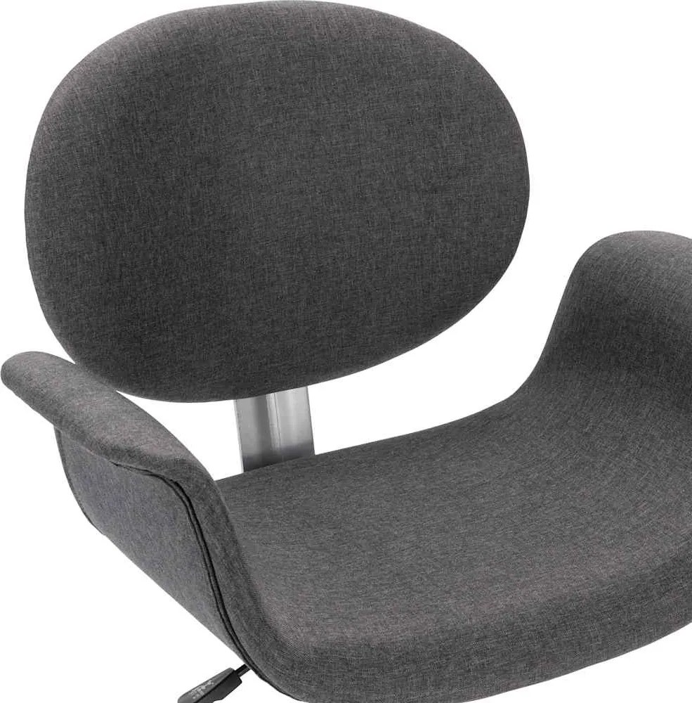 Otočné jídelní židle 2 ks šedé textil 3054863