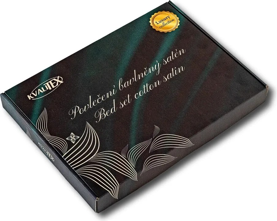 Kvalitex Saténové povlečení Stripe béžová, 240 x 220 cm, 2 ks 70 x 90 cm