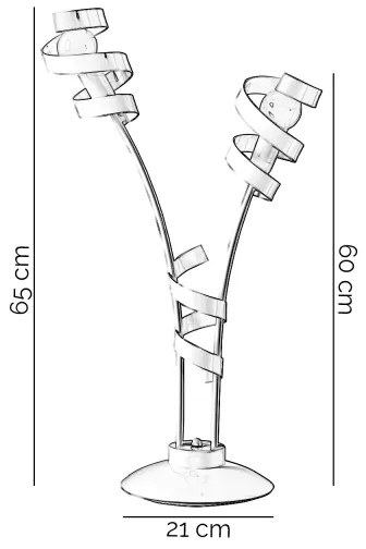 ONLI - Stolní lampa ZOE 2xE14/6W/230V 65 cm bílá