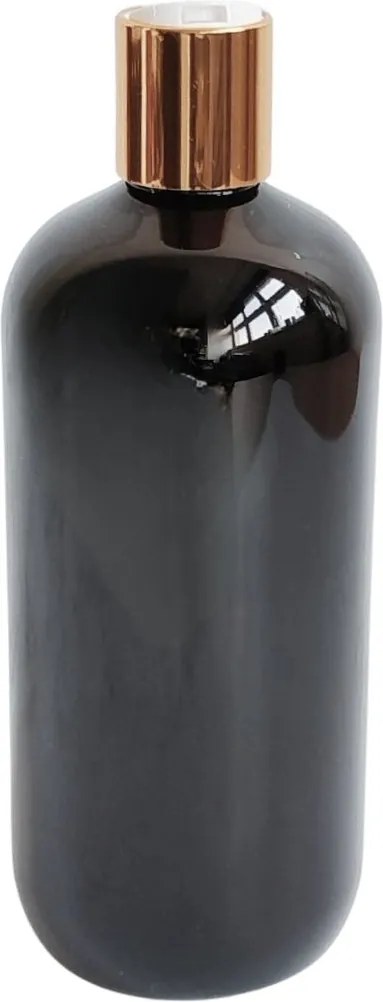 Dávkovač na mýdlo 500 ml černý s bílo-zlatým DISC TOP BELA
