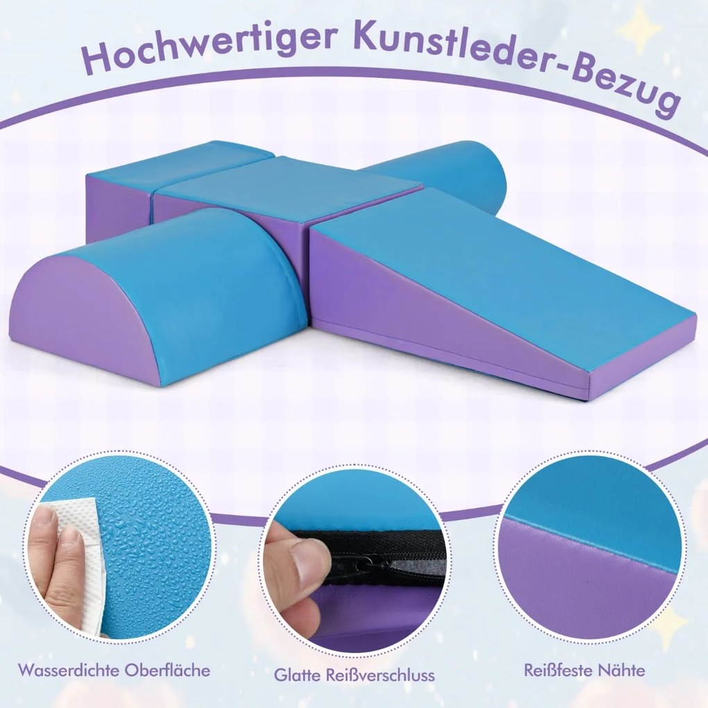 Costway 5 ks. Schaumstoffbausteine Riesenbausteine zum Toben a Klettern