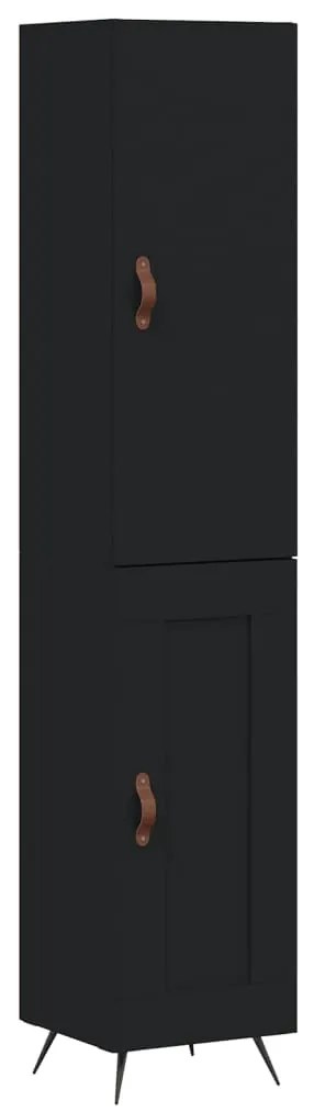 Skříň highboard černá 34,5 x 34 x 180 cm kompozitní dřevo