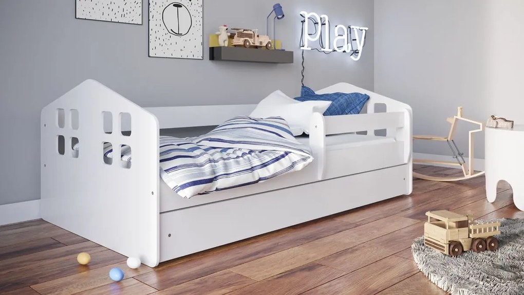 Ourbaby Bibi postel + úložný prostor 160x80 cm bílá