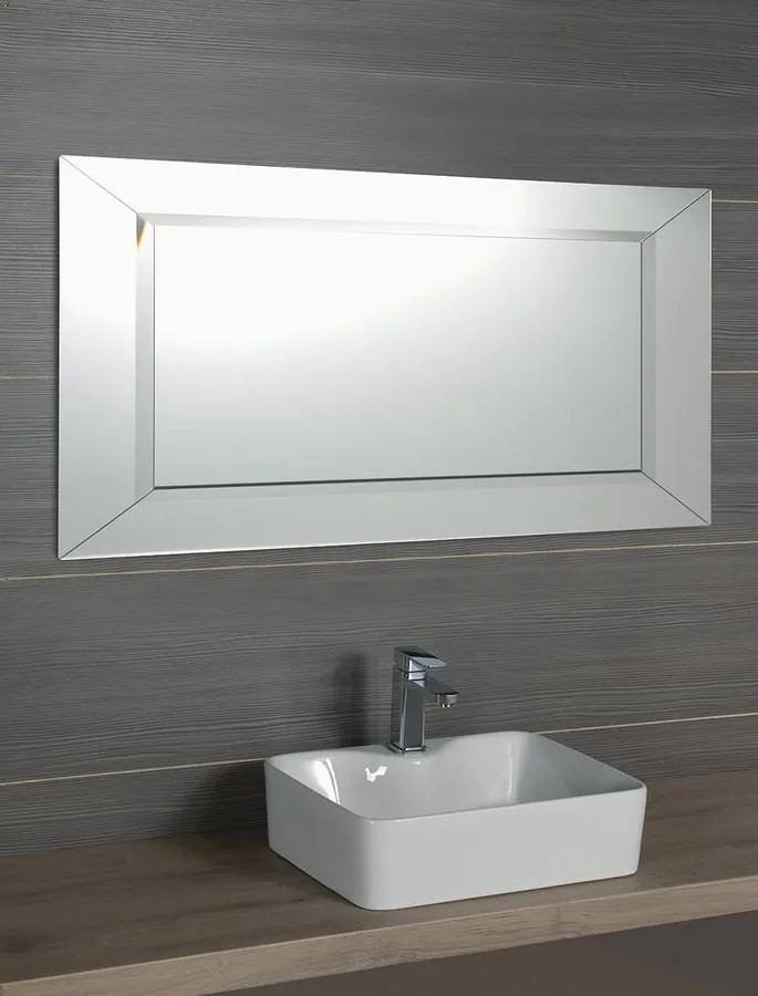 Sapho, ARAK zrcadlo s lištami a fasetou 100x50cm, AR100