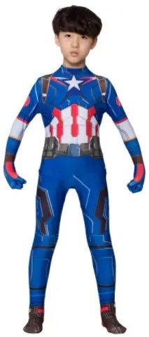 Marvel Superhero dětské kostýmy superhrdinové Motiv: Captain America, Velikost: 160 (151 - 160 cm)