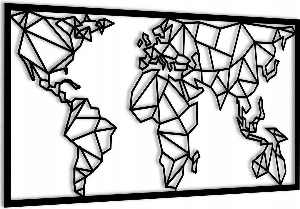 Mapa Světa Do Obývacího pokoje Ložnice Kuchyně Obraz Ažurová Dekorace M