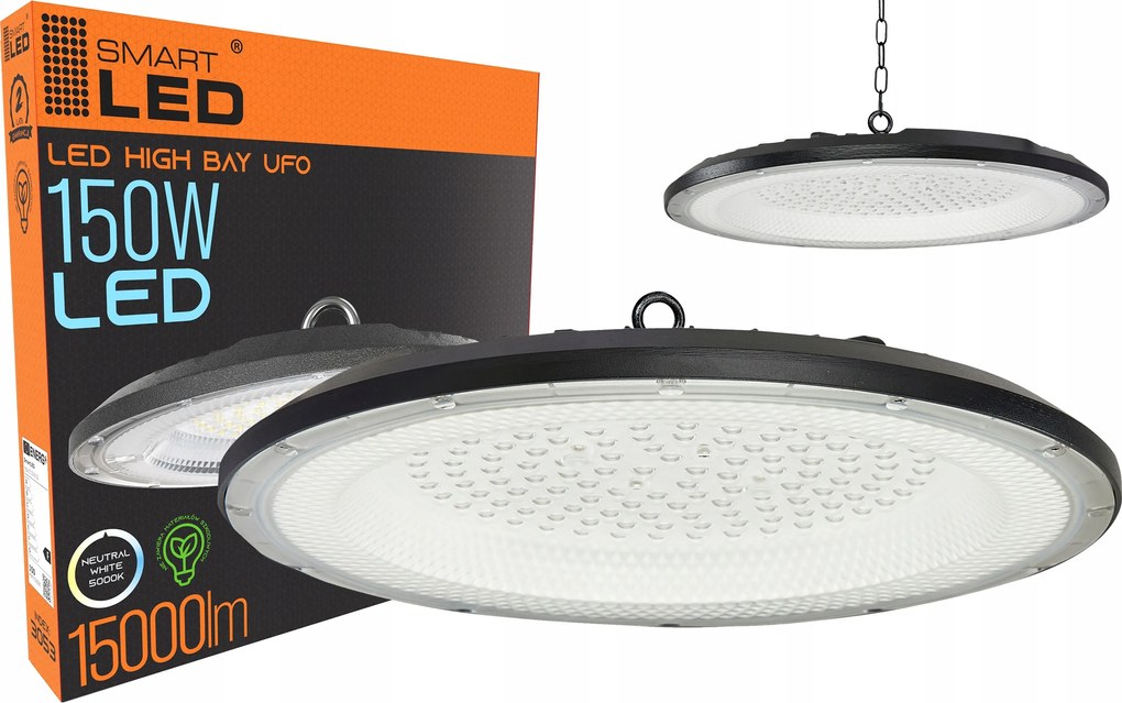 Halogenová průmyslová Led lampa Ufo 150W 15000lm