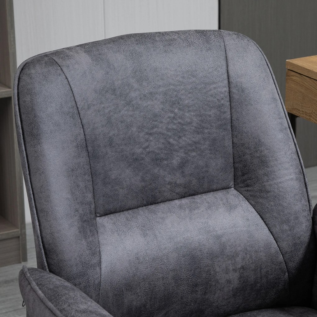 Kancelářská židle Vinsetto XXL, ergonomická kancelářská židle s houpací funkcí, výškově nastavitelná, max. nosnost 120 kg, šedá