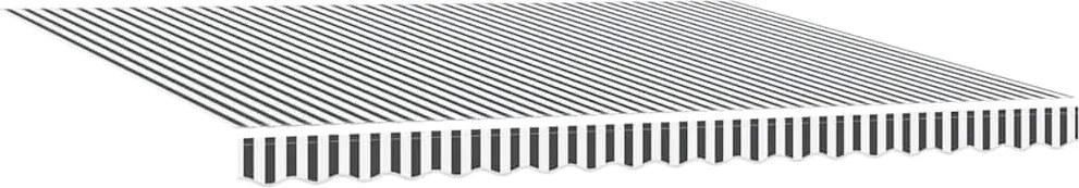 Automatická zatahovací markýza s LED antracit a bílá 450x300 cm 3310236