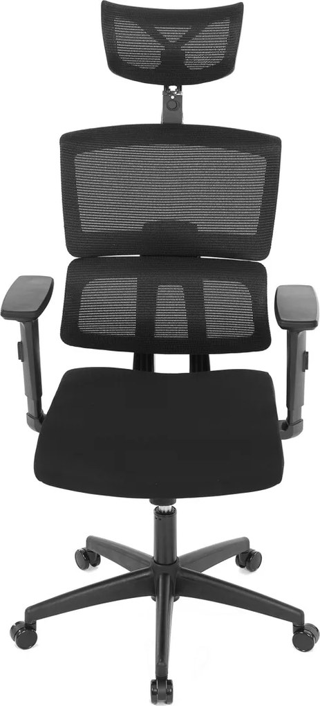 Ergonomická kancelářská židle MERANO - černá síťovina
