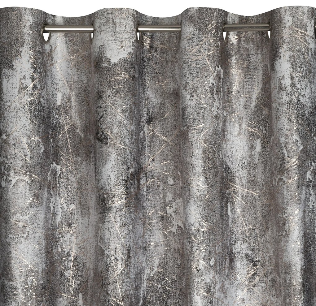 ZATEMŇOVACÍ ZÁVĚS NA KROUŽCÍCH ESTER 140X250 CM VZOROVANÁ