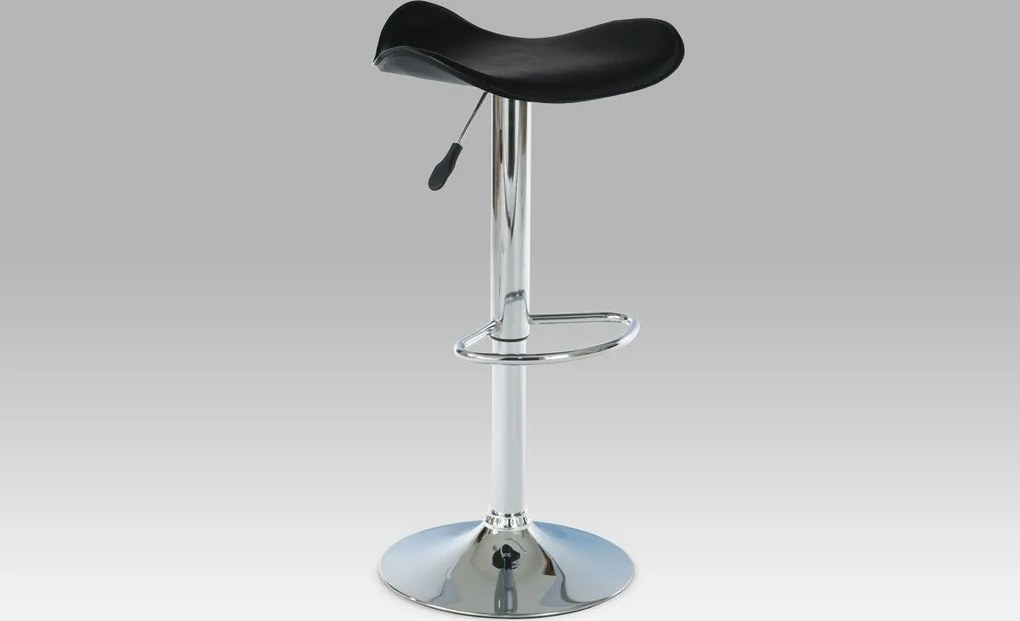 Autronic Barová židle, chrom / koženka černá AUB-300 BK