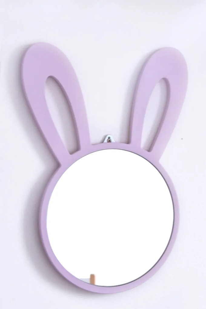 Vingo Dětské zrcadlo králíček - 39 x 54 cm Barva: růžová