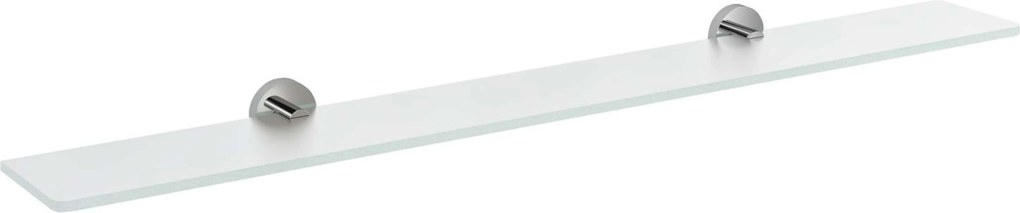 Sapho X-Round - Polička, délka 80 cm, mléčné sklo/chrom XR009-07